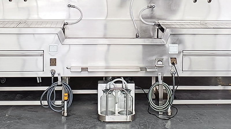 Wall Mount Autopsy Station with Center Sink - YOUTH Clean Tech